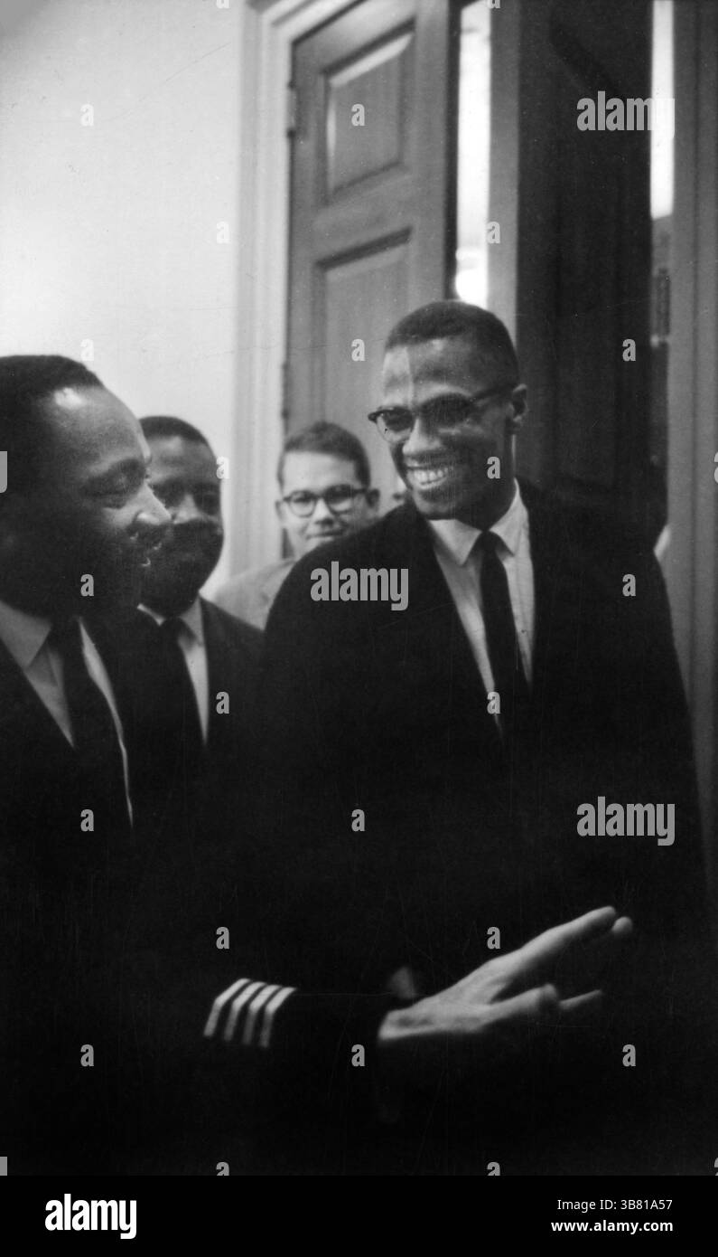Martin Luther King Jr. and Malcolm X at press conference about the ...