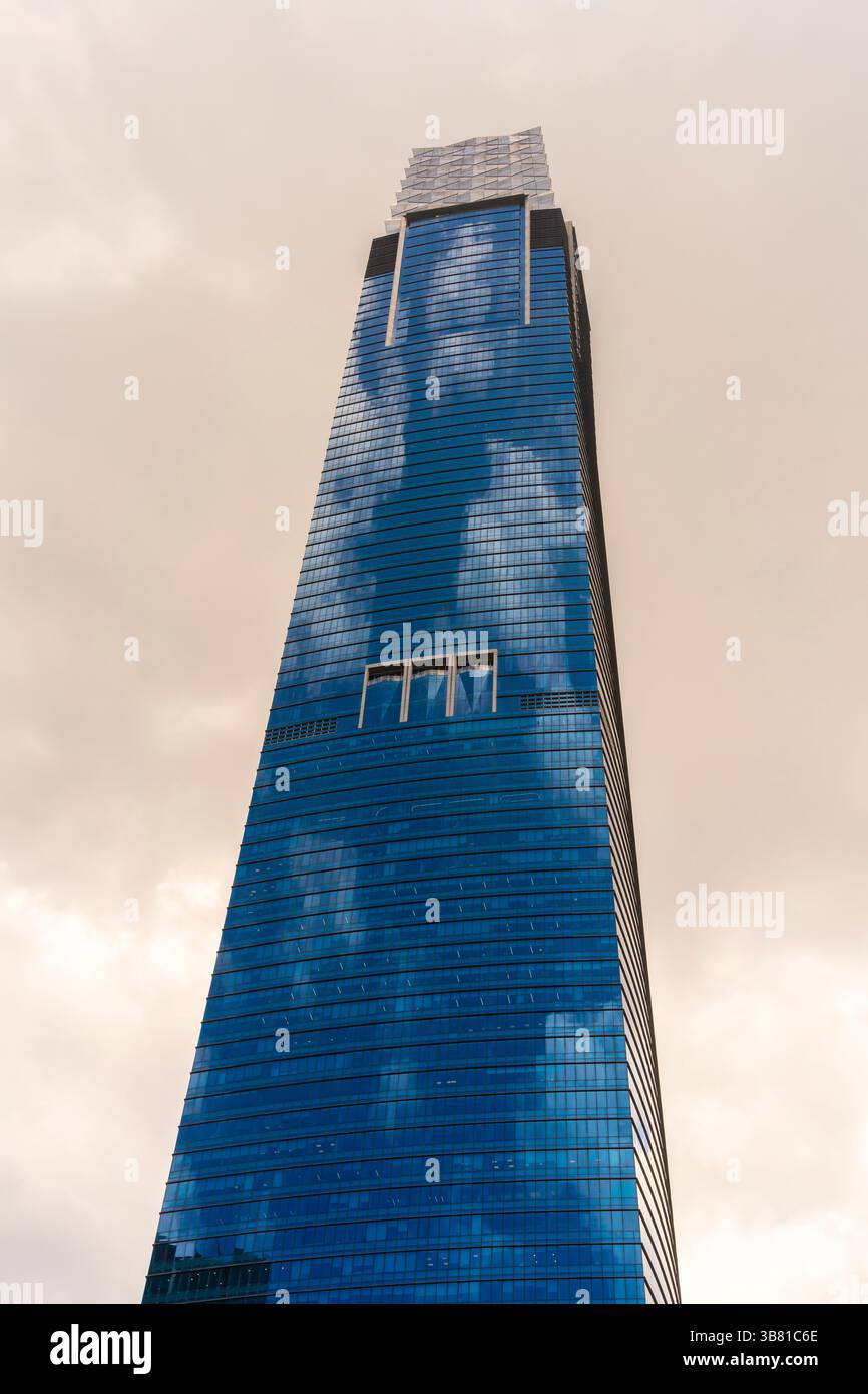 Low-angle shot of Exchange 106 or TRX Signature Tower in Kuala Lumpur ...