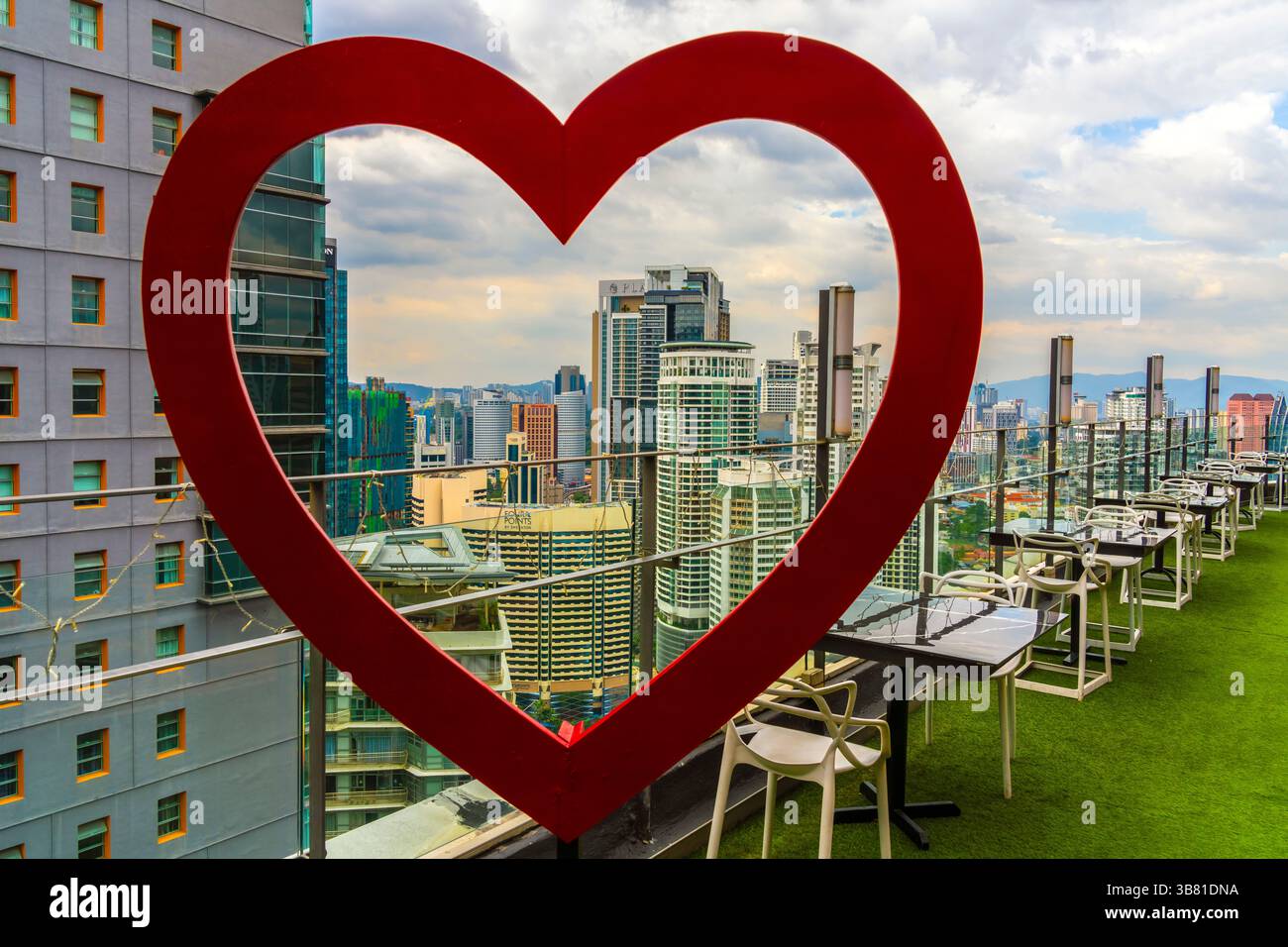 View from Menar TA One rooftop of modern architecture in Kuala Lumpur ...