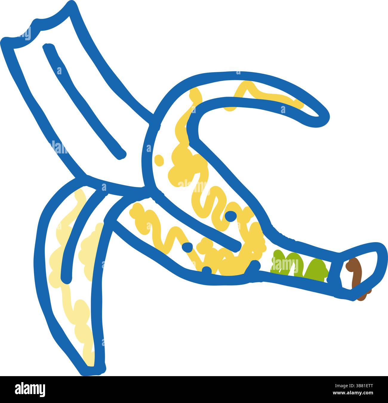 eat banana icon doodle illustration Stock Vector Image & Art - Alamy