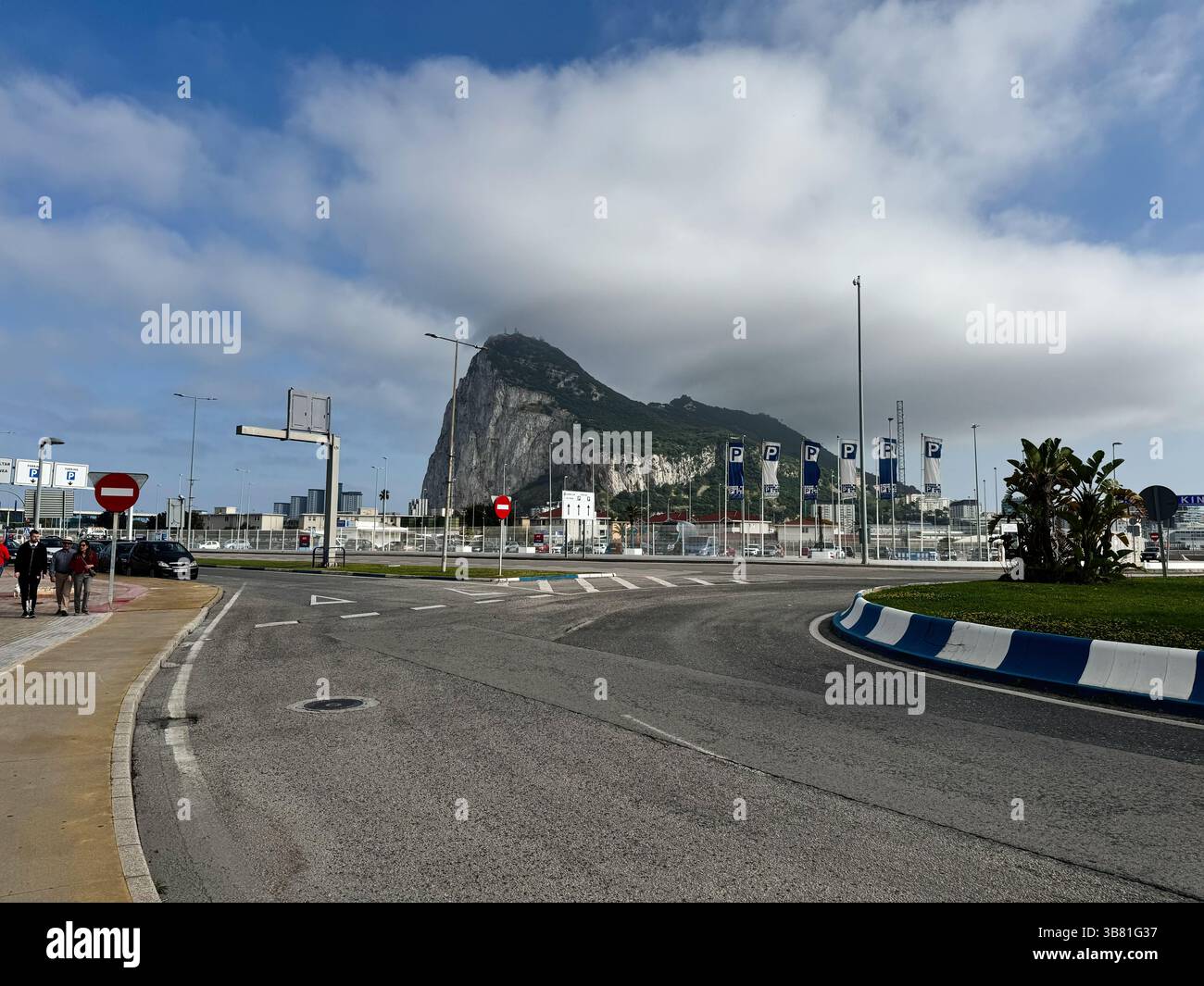 Gibraltar, UK - May 01, 2025: Iconic Gibraltar rock surrounded by urban ...