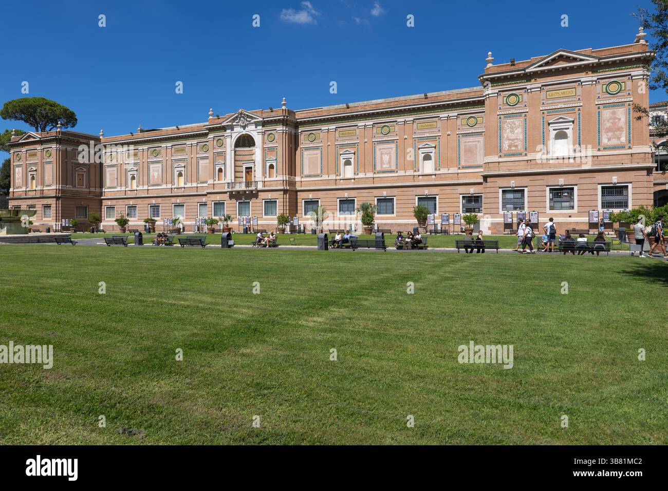 Pinacoteca Art Gallery building of Vatican Museums from Giardino Quadrato - Square Garden in ...