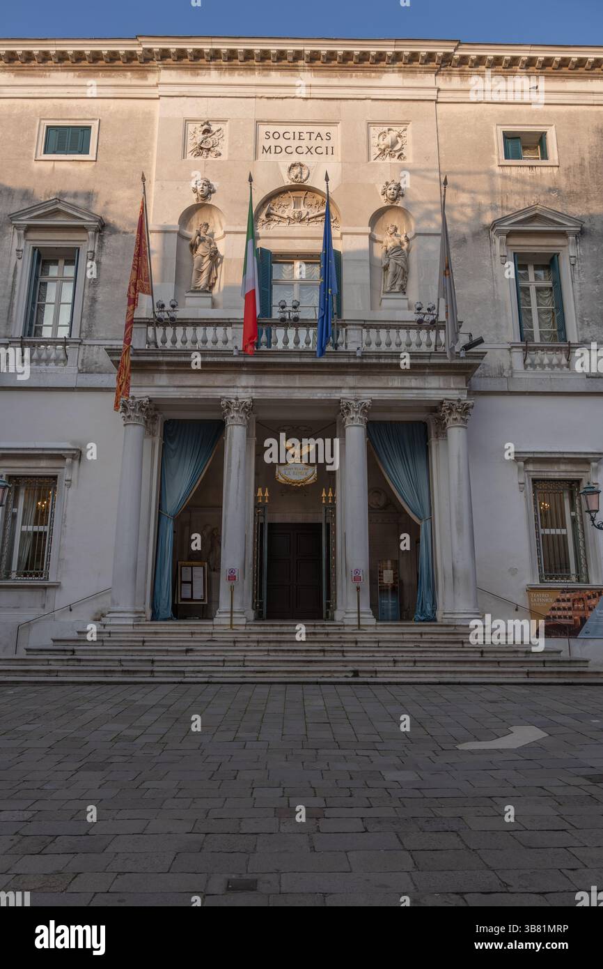 Teatro La Fenice opera house in city of Venice, Italy. Historic ...