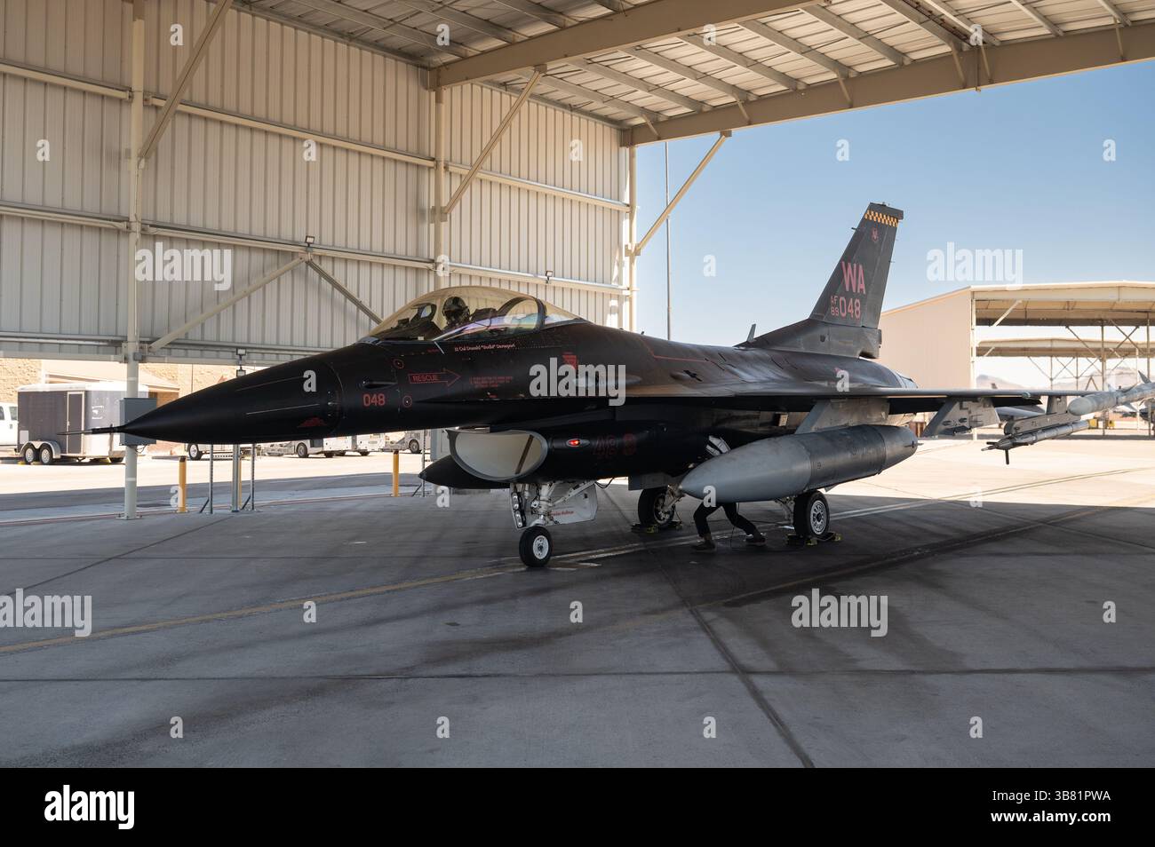 A U.S. Air Force F-16 Fighting Falcon assigned to the 64th Aggressor ...