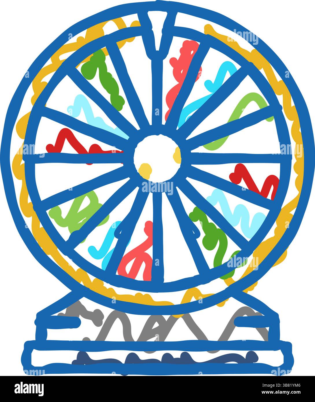 fortune wheel game icon doodle illustration Stock Vector Image & Art ...