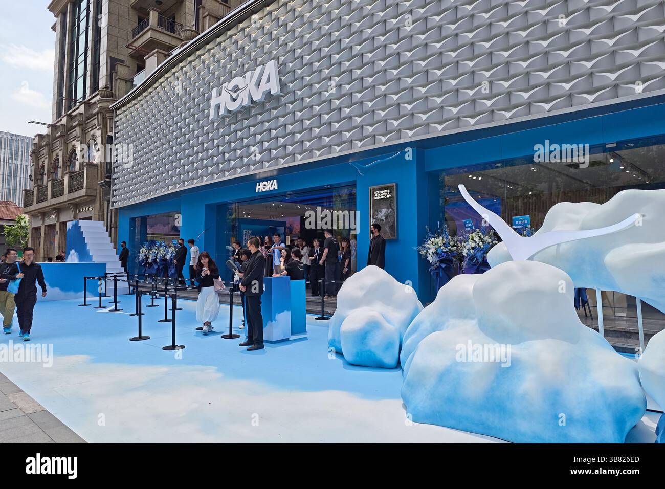 SHANGHAI, CHINA - MAY 7, 2025 - A newly opened HOKA flagship store in ...