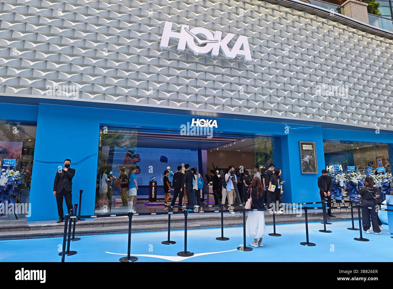 SHANGHAI, CHINA - MAY 7, 2025 - A newly opened HOKA flagship store in ...