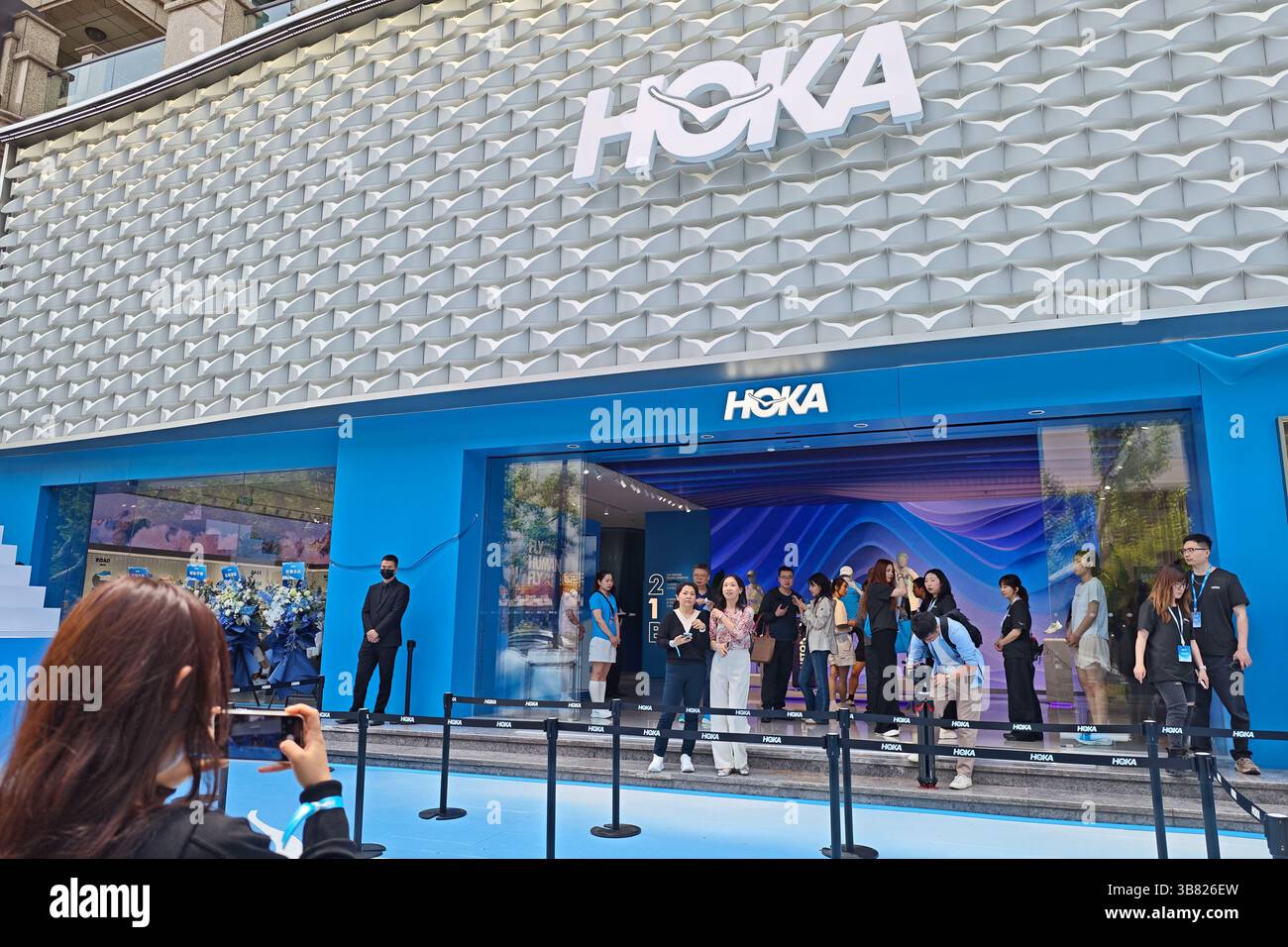 SHANGHAI, CHINA - MAY 7, 2025 - A newly opened HOKA flagship store in ...