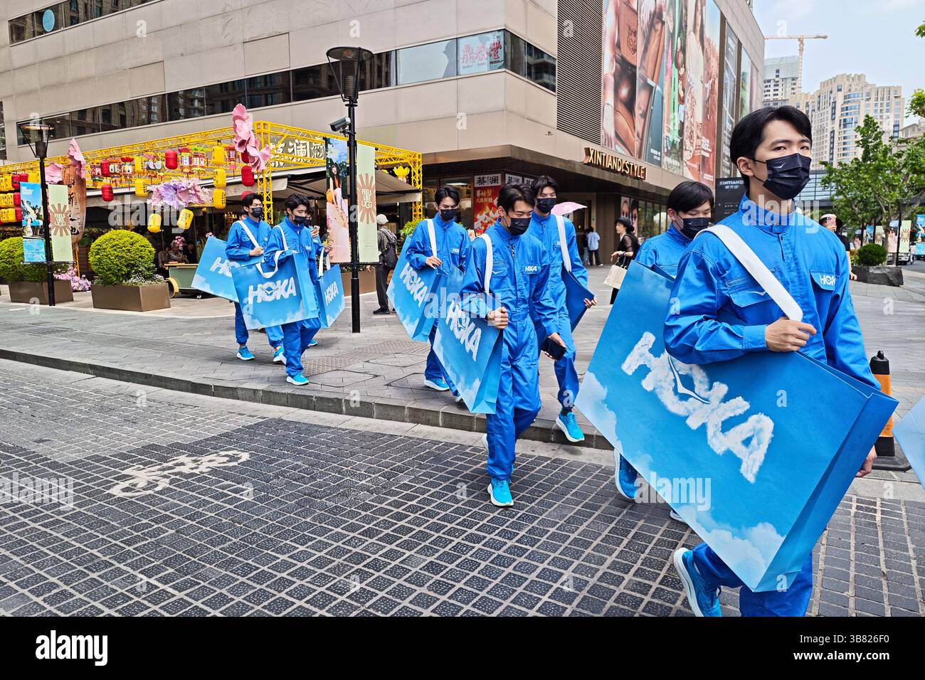 SHANGHAI, CHINA - MAY 7, 2025 - A newly opened HOKA flagship store in ...