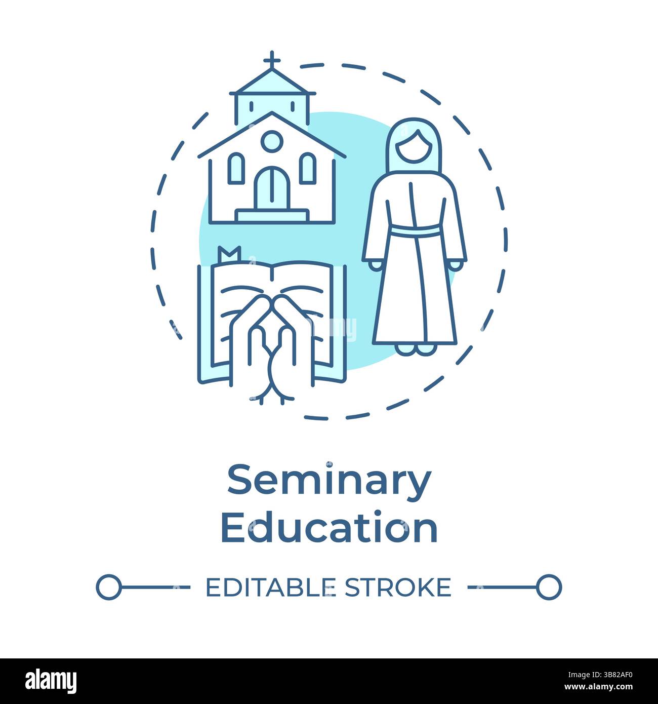 Seminary education soft blue concept icon Stock Vector Image & Art - Alamy