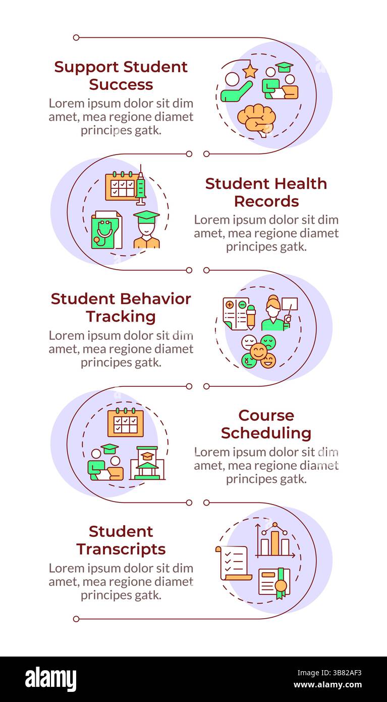 Student services infographic vertical sequence Stock Vector Image & Art ...