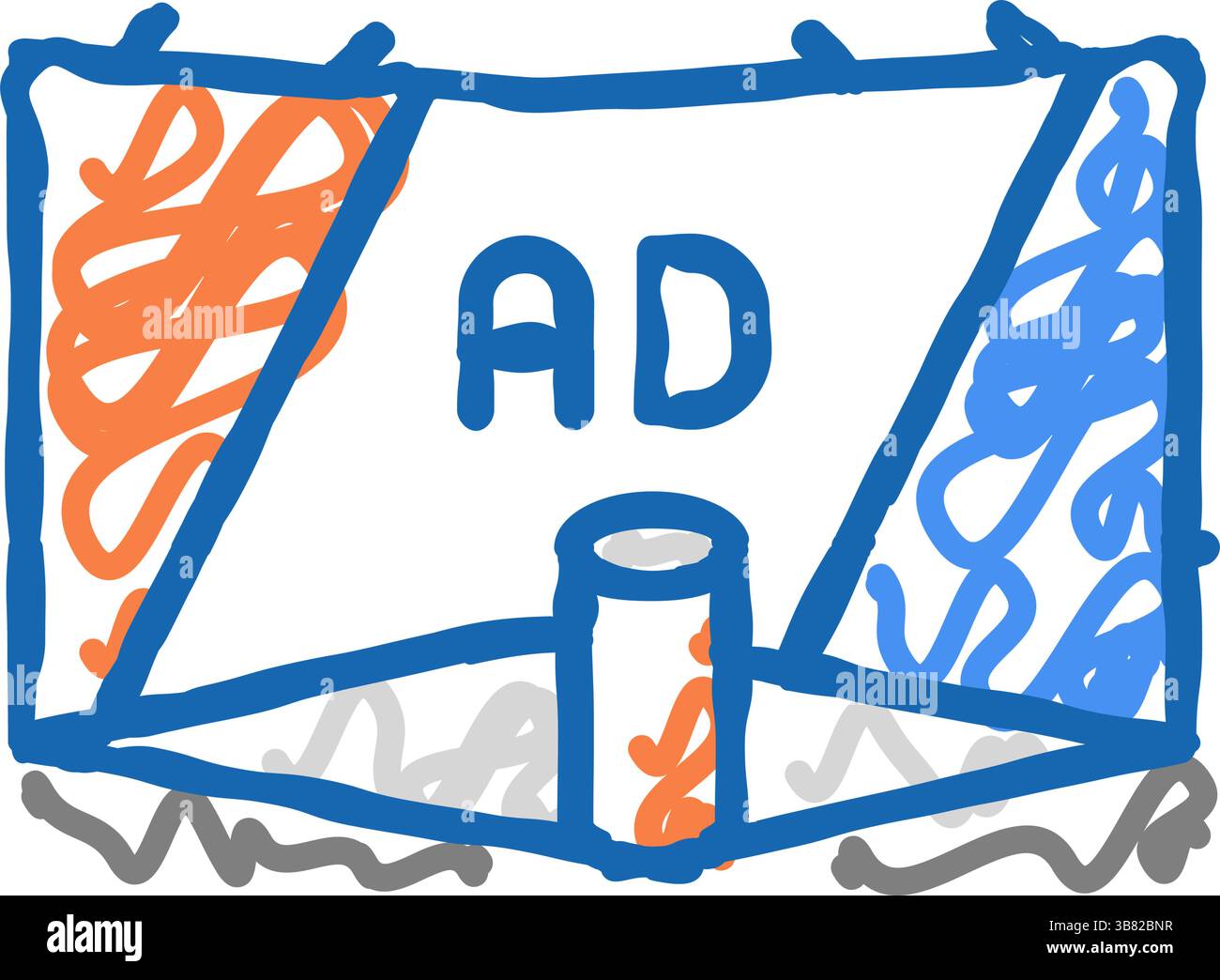 stand exhibition show icon doodle illustration Stock Vector Image & Art ...