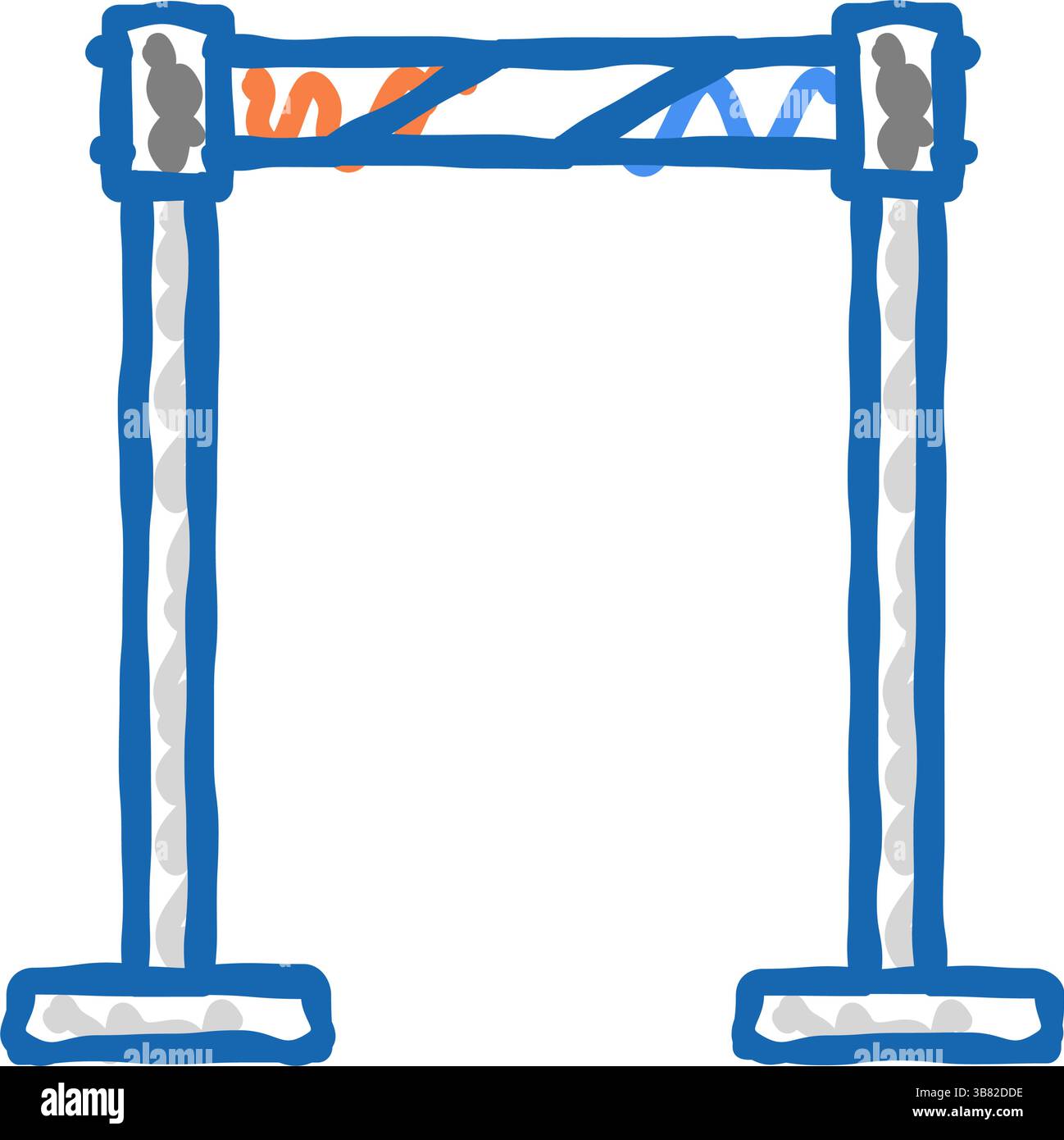 tape barrier stand icon doodle illustration Stock Vector Image & Art ...