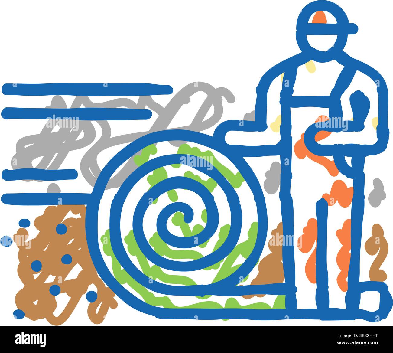 turf laying icon doodle illustration Stock Vector Image & Art - Alamy