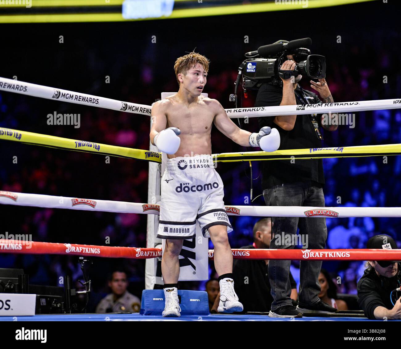 Champion Naoya Inoue of Japan during the world super bantamweight title ...