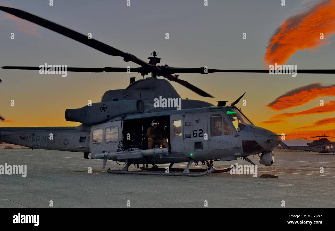 A U.S. Marine Corps UH-1Y Venom assigned to Marine Light Attack ...