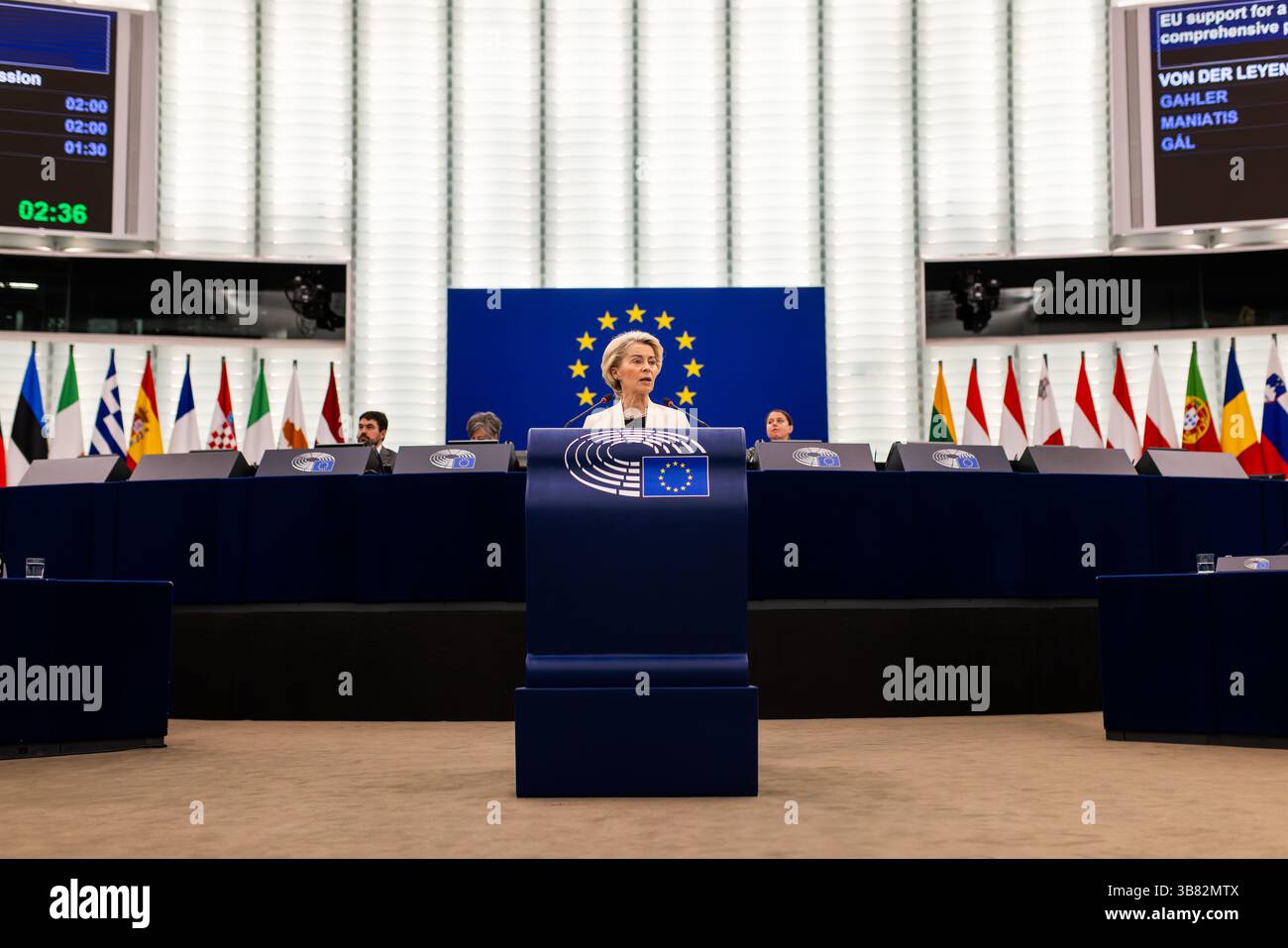 07 May 2025, France, Straßburg: The agenda includes a debate on the ...