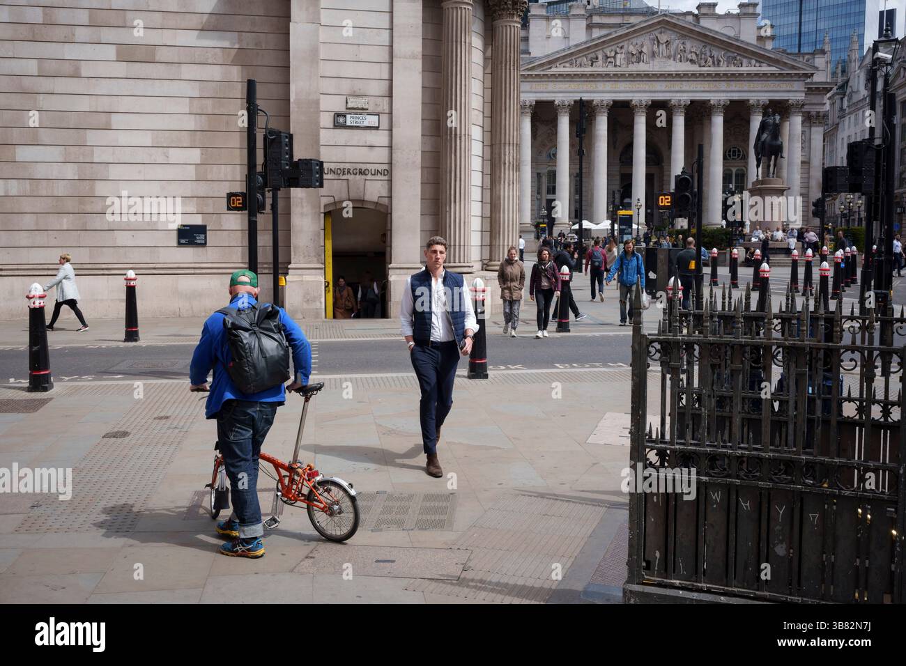 With the neo-classical columned architecture of Royal Exchange in the ...