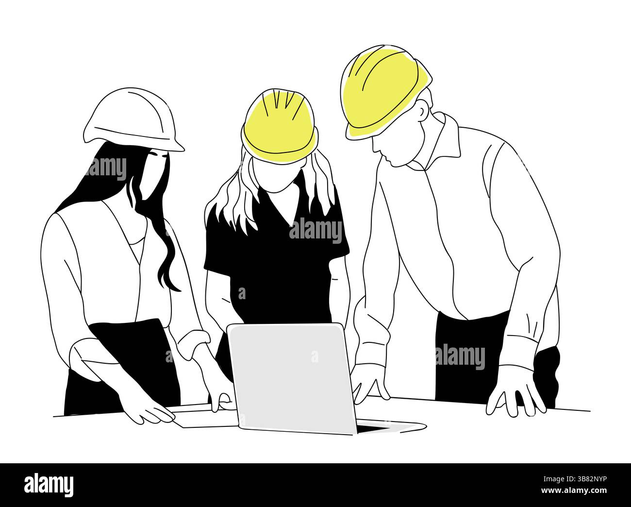 Senior woman working on project Stock Vector Images - Alamy