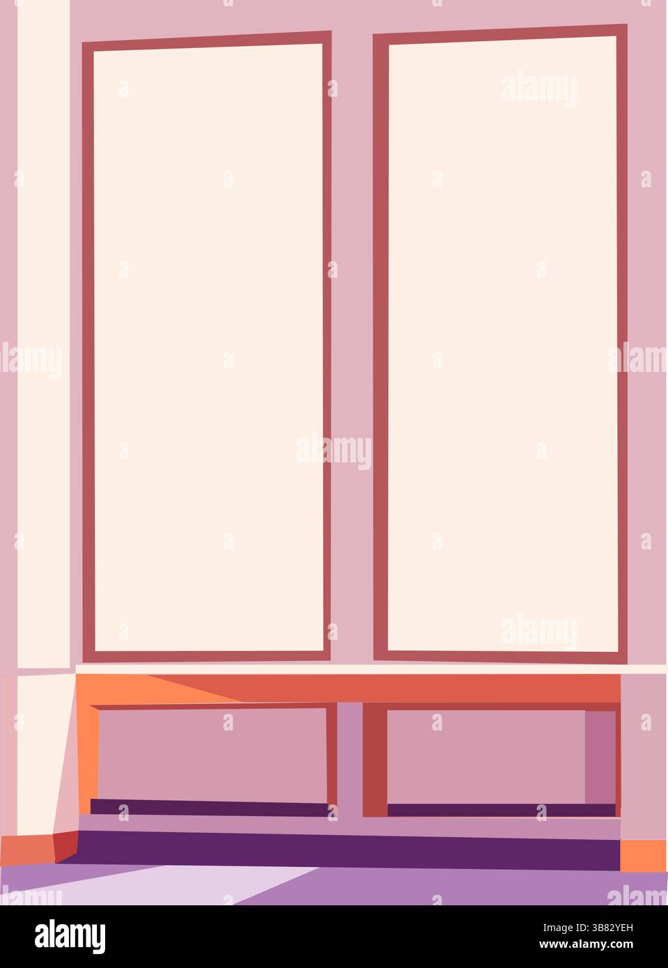 Empty art display cabinet Stock Vector Images - Alamy