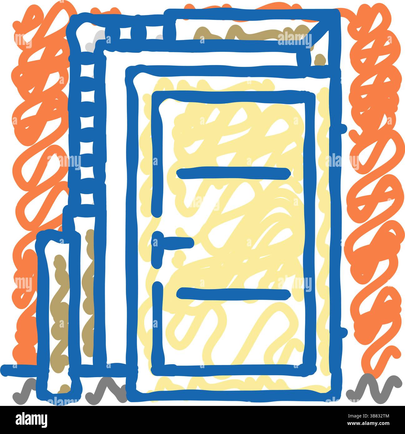 door installation icon doodle illustration Stock Vector Image & Art - Alamy