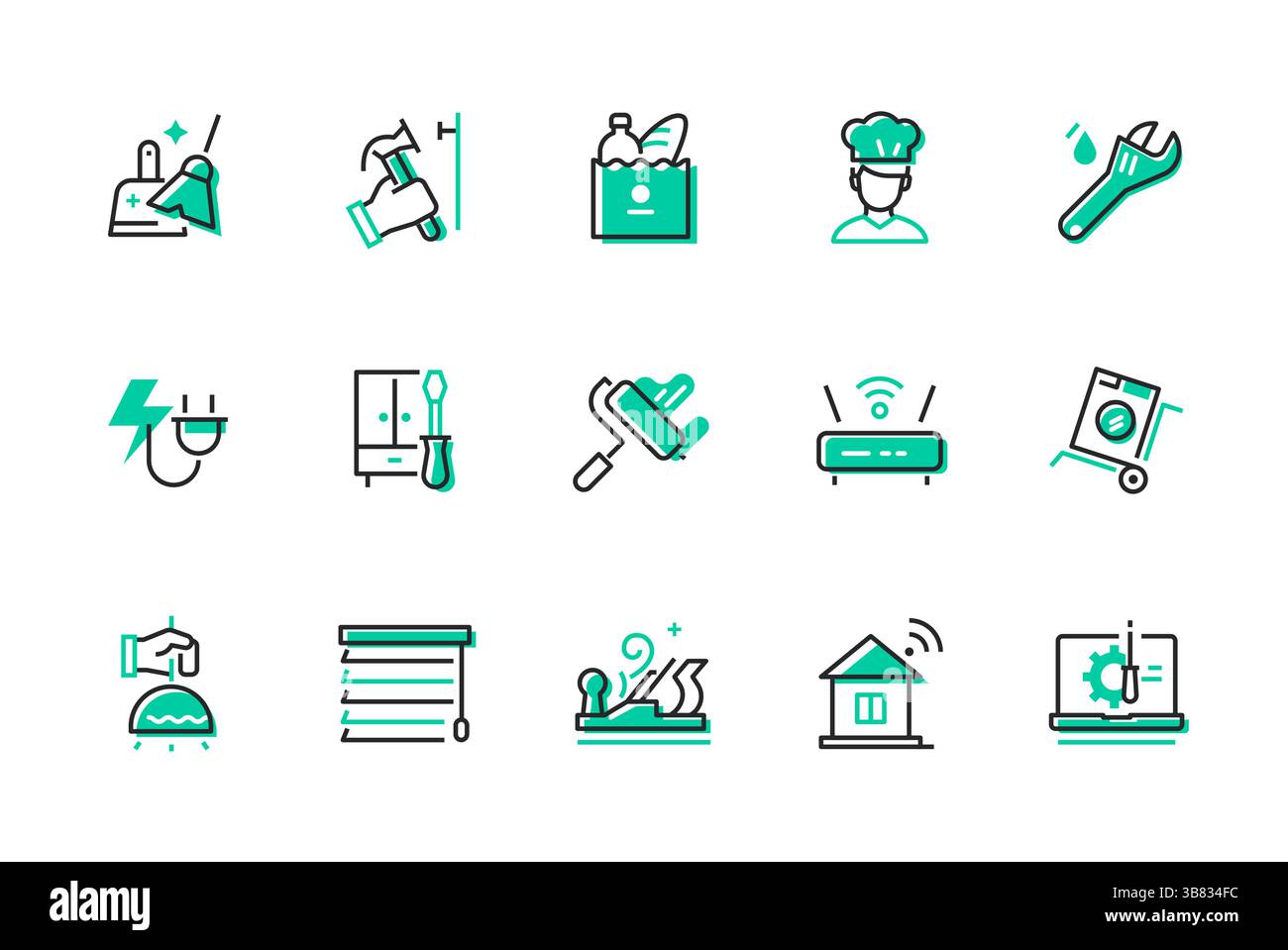 Washing machine repair line Stock Vector Images - Alamy