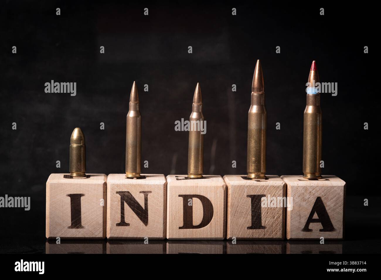 India Pakistan Conflict Symbolism Bullets Indian Flag 20 Stock Photo ...