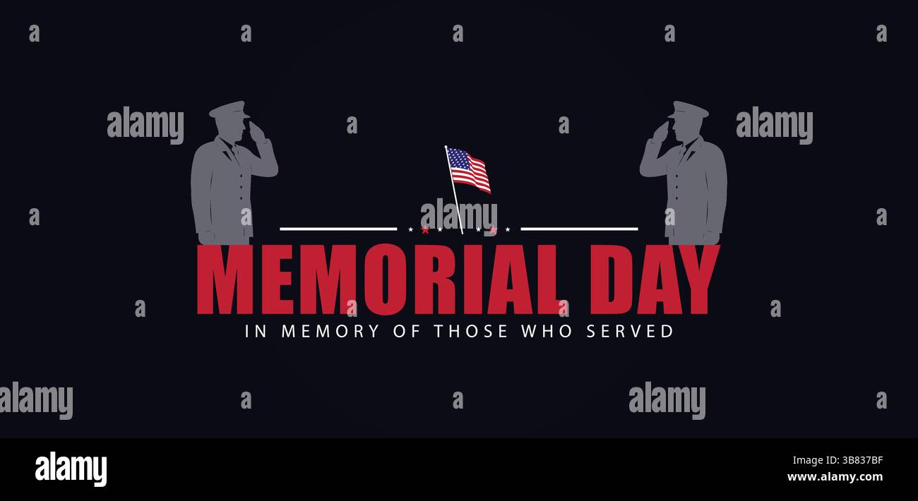 Remembering the Sacrifice Memorial Day Honors Stock Vector Image & Art ...