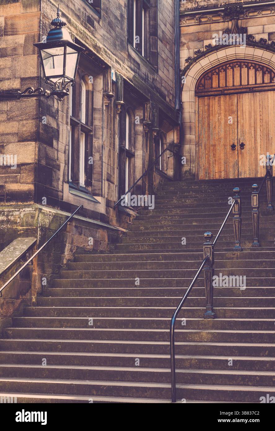 Steps and the architecture in the quad at New College University ...
