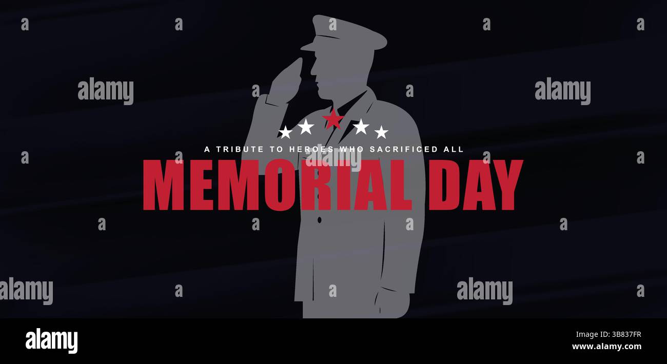 Saluting Our Heroes Memorial Day Memories Stock Vector Image & Art - Alamy