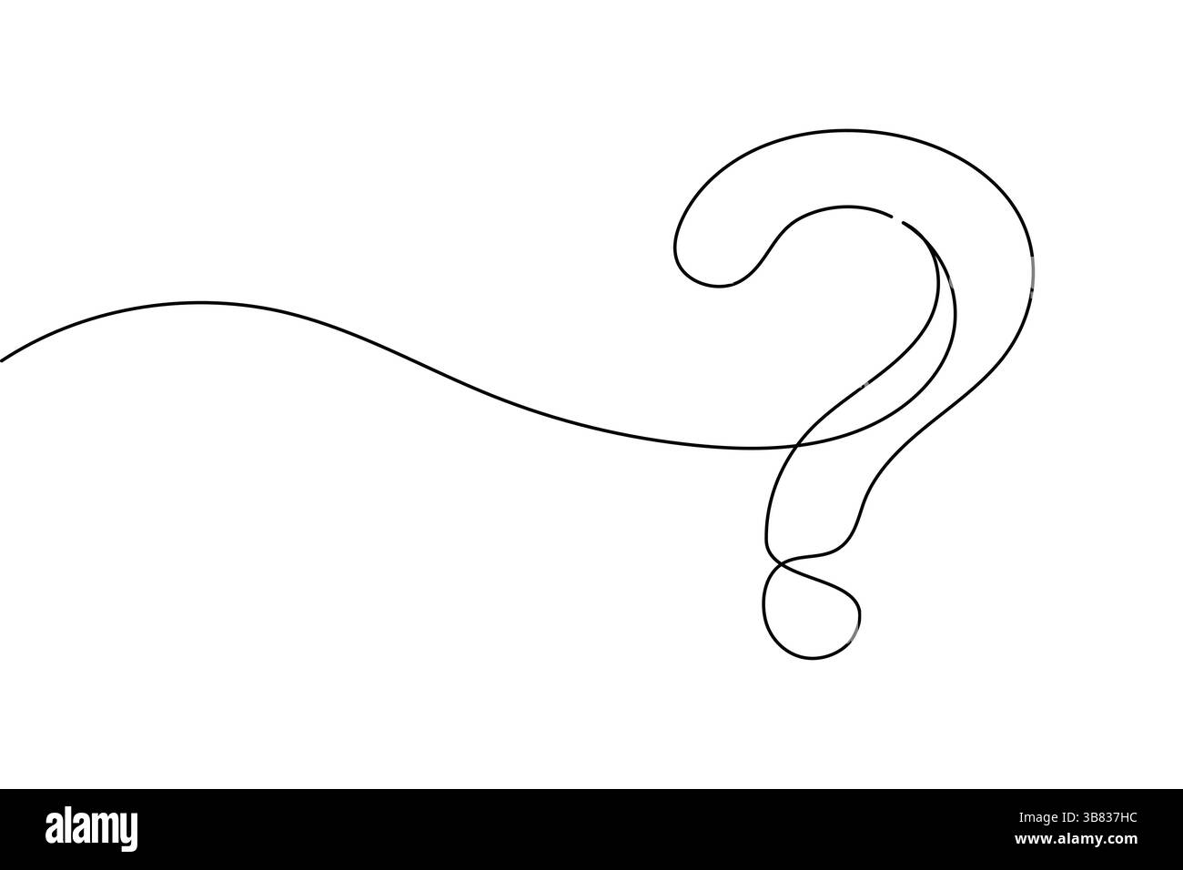 Question mark icon continuous one line drawing and minimalist style ...
