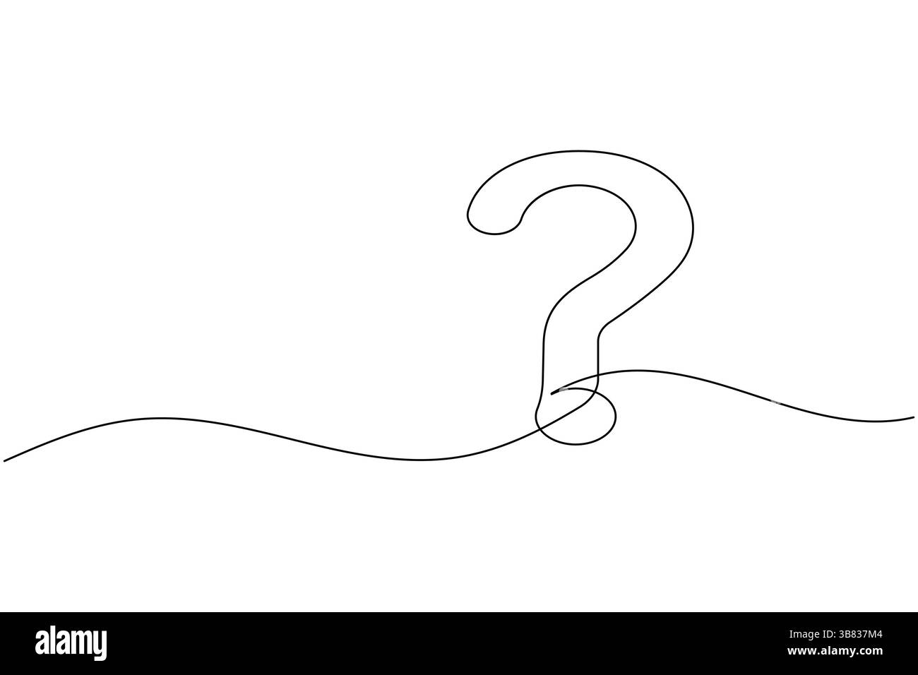 Question mark icon continuous one line drawing and minimalist style ...
