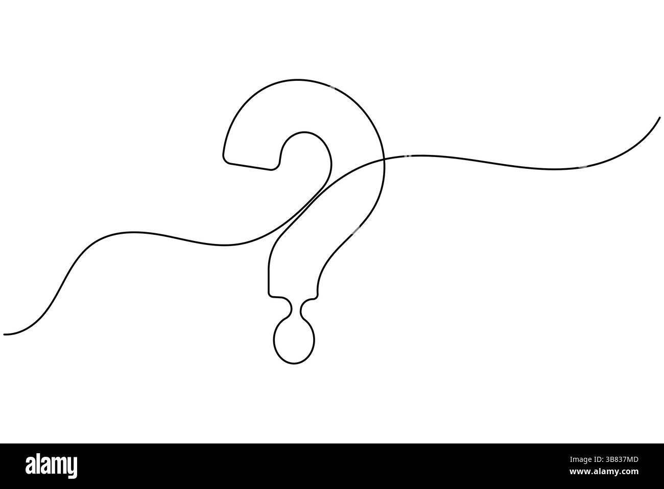 Question mark icon continuous one line drawing and minimalist style ...