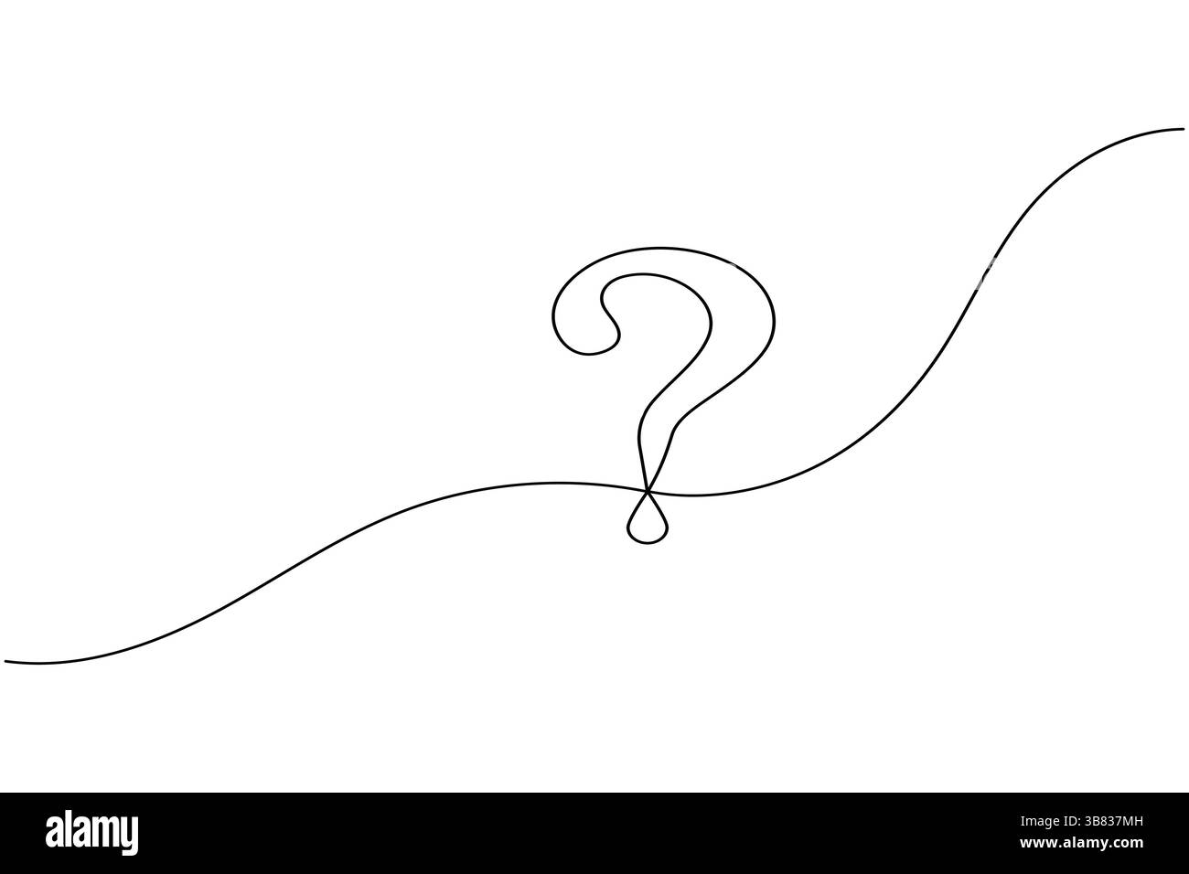 Question mark icon continuous one line drawing and minimalist style ...
