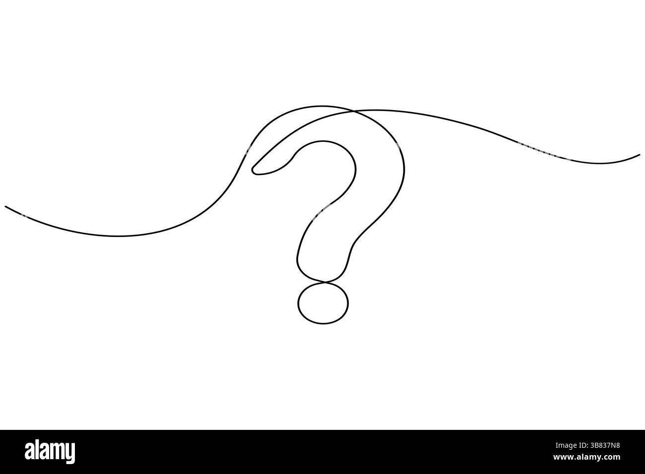 Question mark icon continuous one line drawing and minimalist style ...