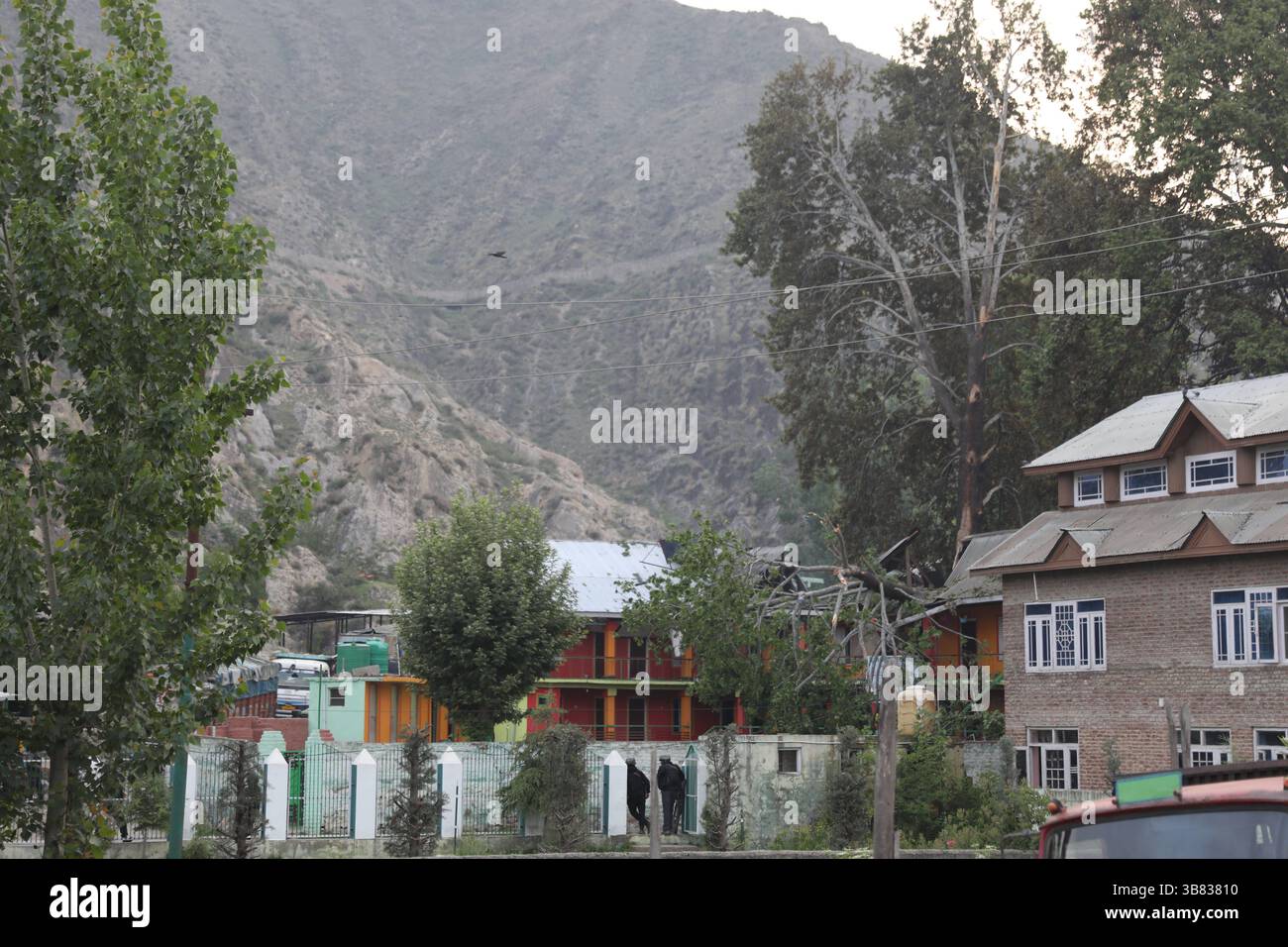 India and Pakistan crisis from Pampore, India Security forces patrol in ...
