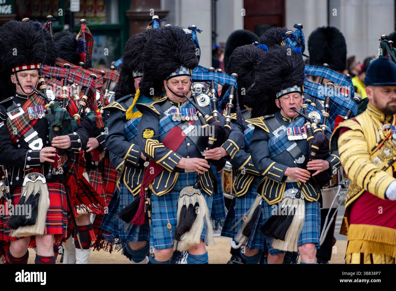 Military procession along Whitehall in Westminster to mark the 80th ...