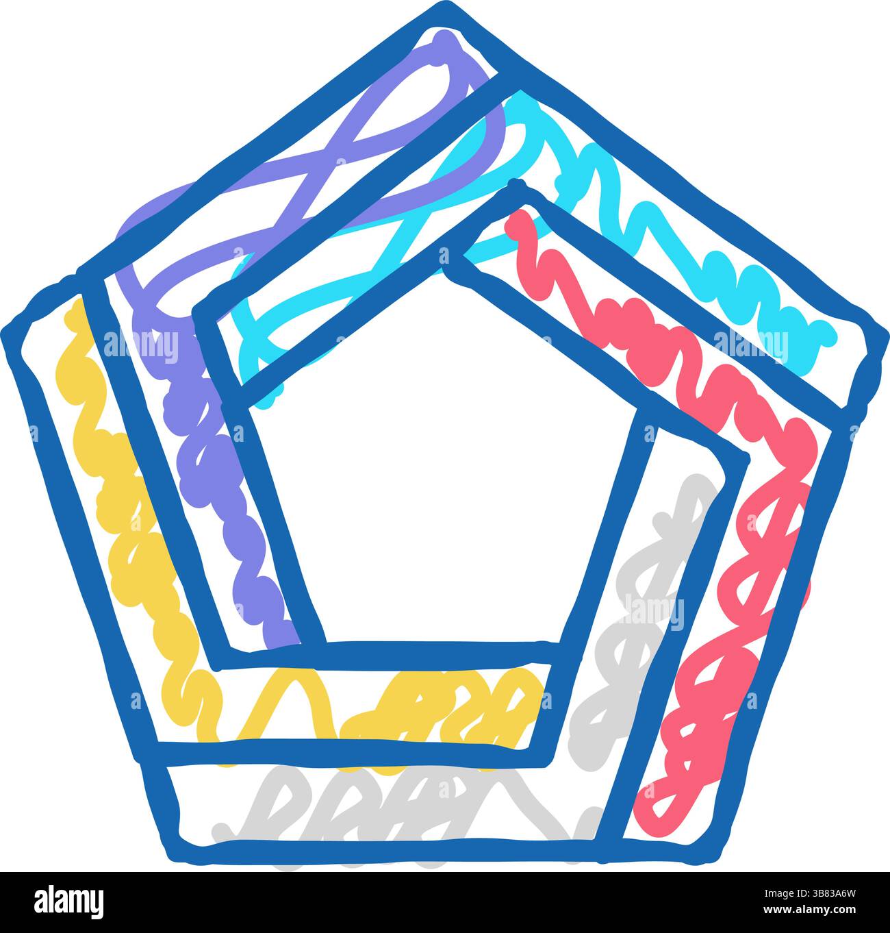magic impossible geometric shape icon doodle illustration Stock Vector ...
