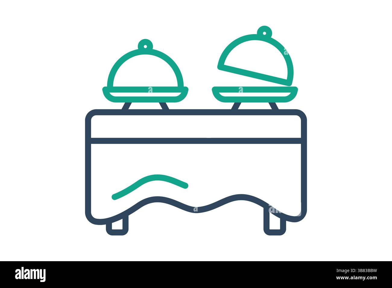 Catering serving buffet line Stock Vector Images - Alamy