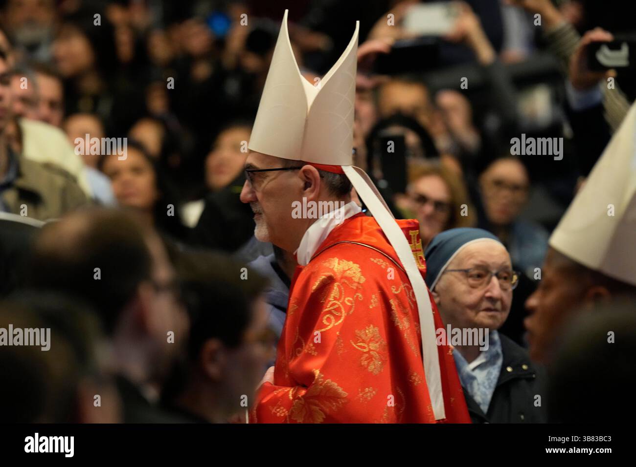 Cardinal Pierbattista Pizzaballa attends a final Mass celebrated by ...