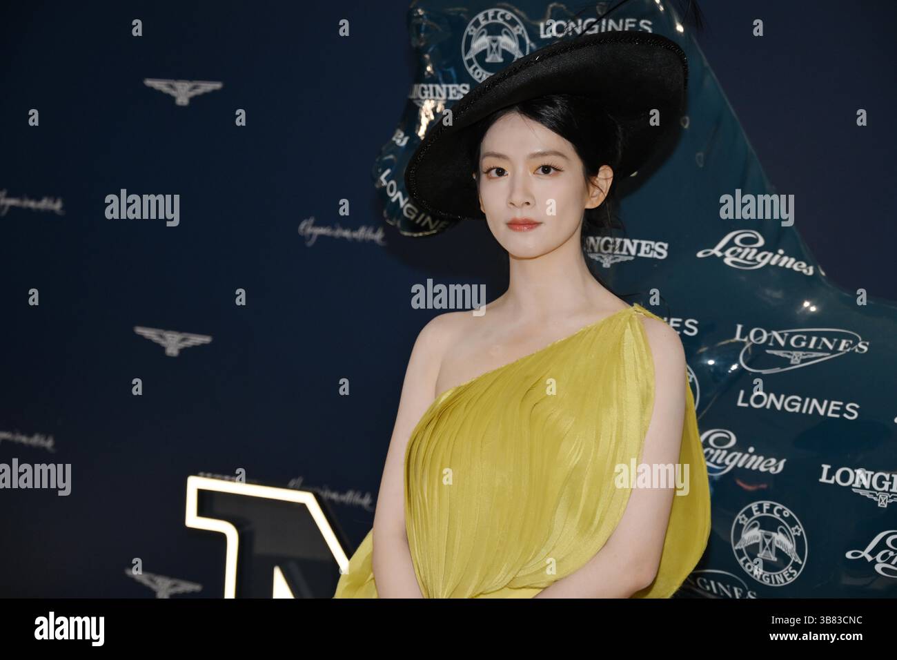 Chinese singer and actress Chen Haoyu attends an activity in Shanghai ...
