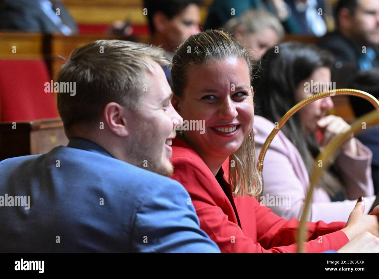 Paris, France. 06th May, 2025. Louis Boyard, Mathilde Panot during ...