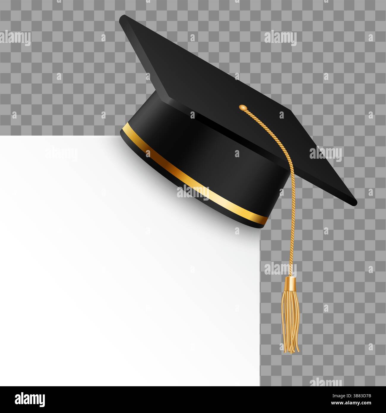 Realistic graduation hat and diploma high school Stock Vector Images ...