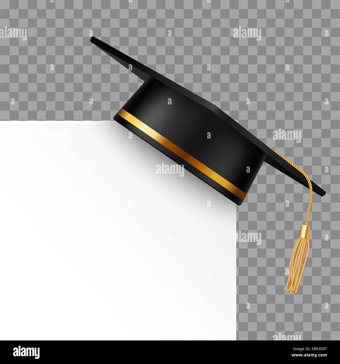 Realistic graduation hat and diploma high school Stock Vector Images ...