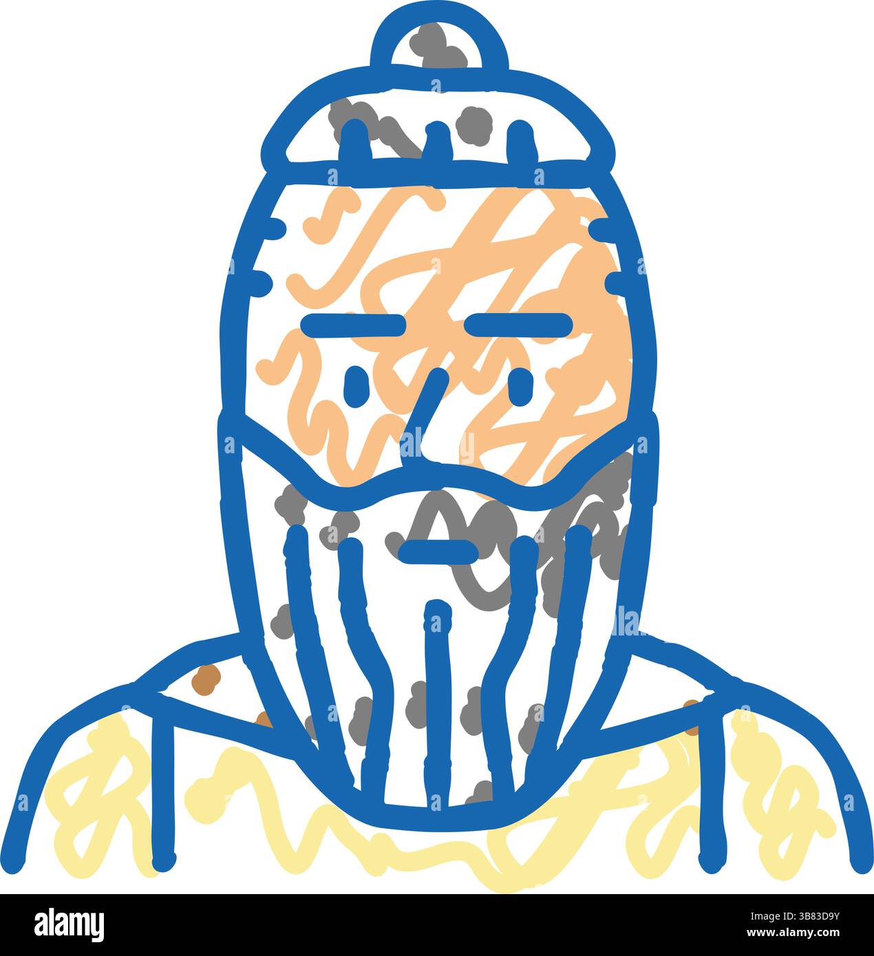 head viking medieval icon doodle illustration Stock Vector Image & Art ...