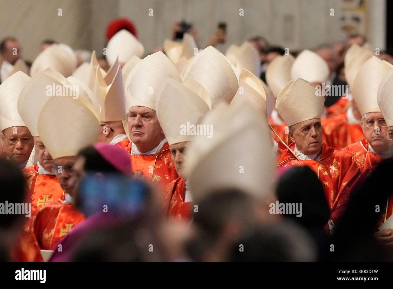 Cardinals, including Cardinal Daniel DiNardo, second from right, attend ...
