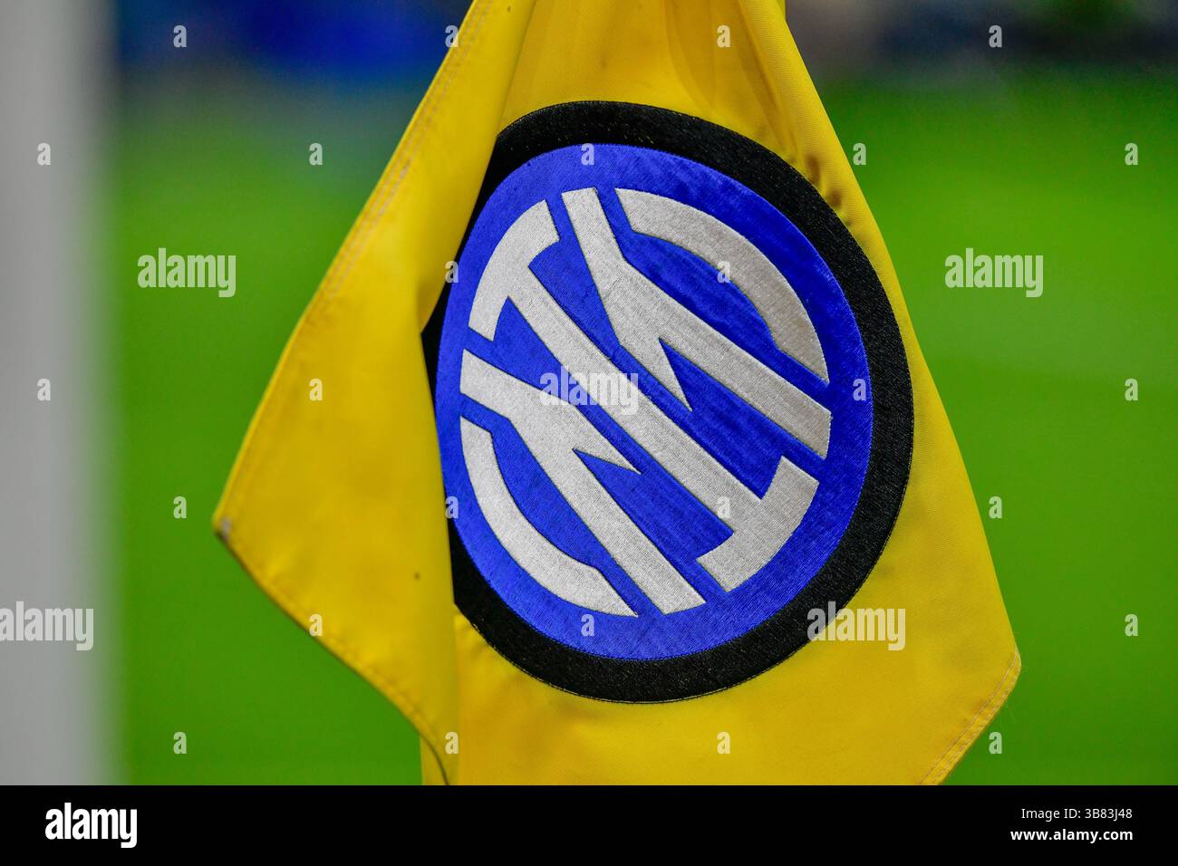 Milano, Italy. 06th May, 2025. A corner flag with the logo of Inter ...