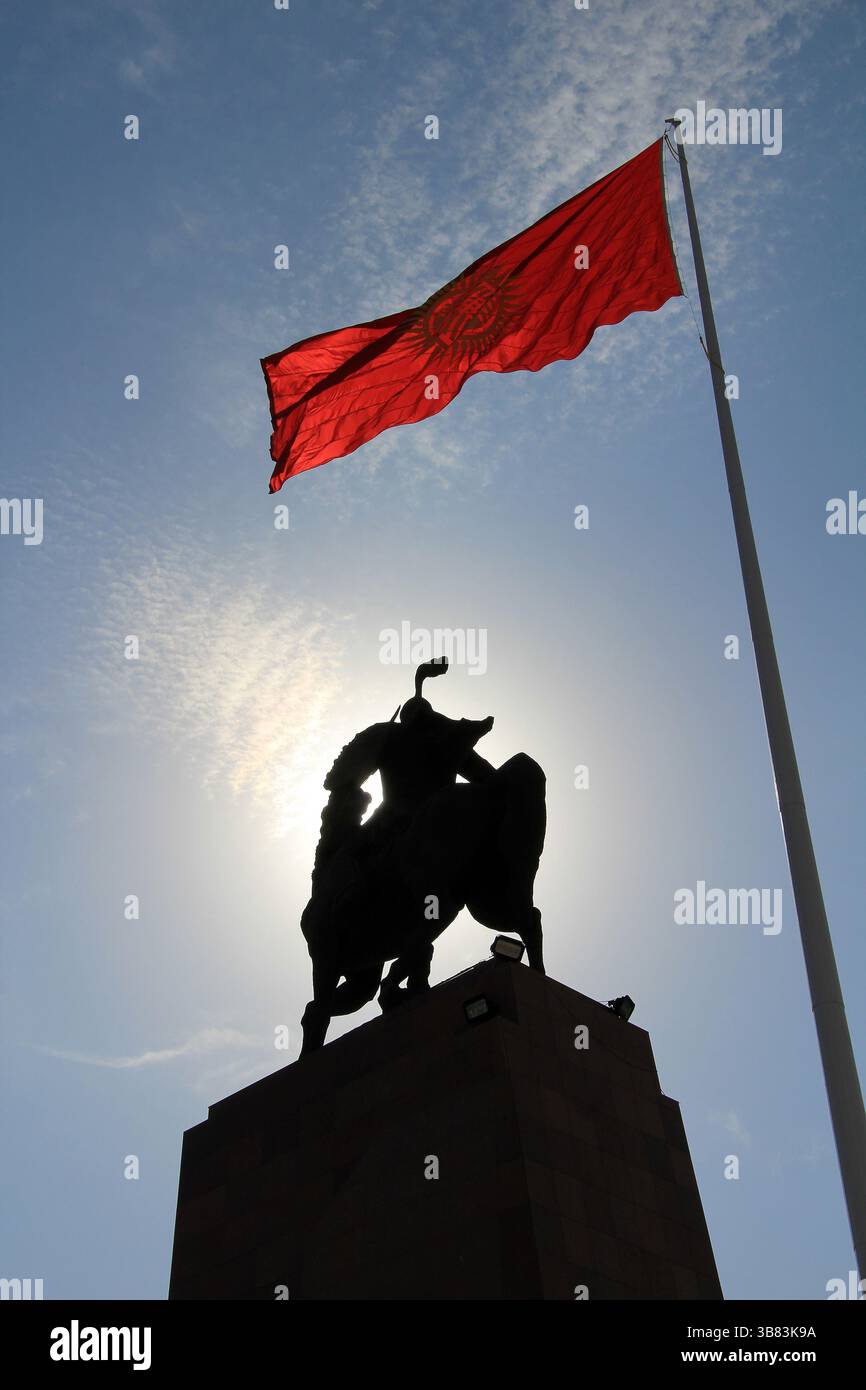 Manas Khan is the protagonist of the Manas Epic. Statue of Manas Khan ...