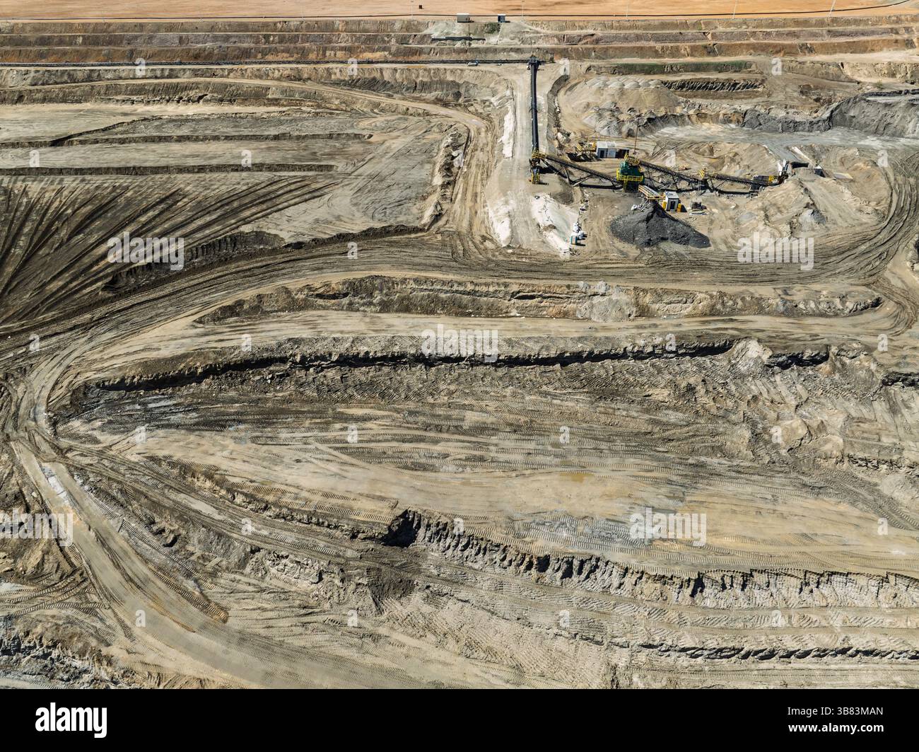 Industrial coal mine, abstract sendimentation tank of mine in Poland ...