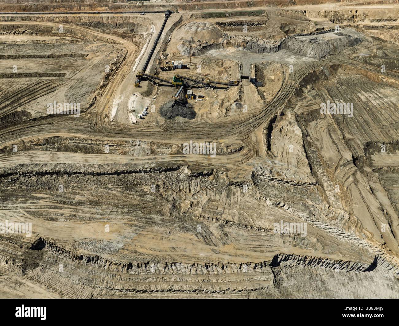 Industrial coal mine, abstract sendimentation tank of mine in Poland ...